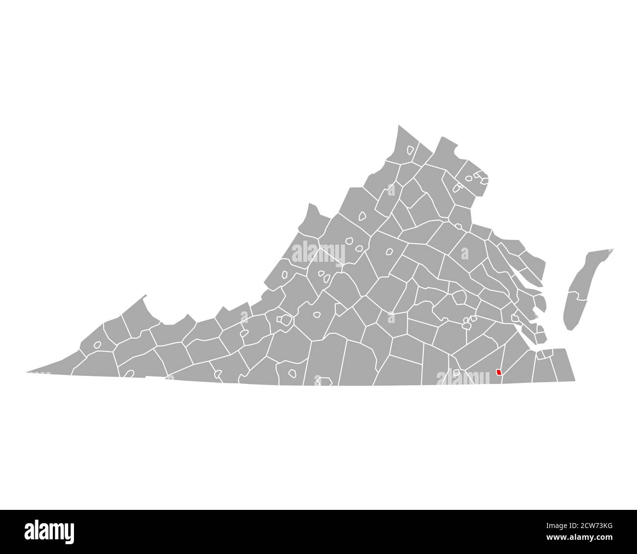 Map of Franklin City in Virginia Stock Photo - Alamy