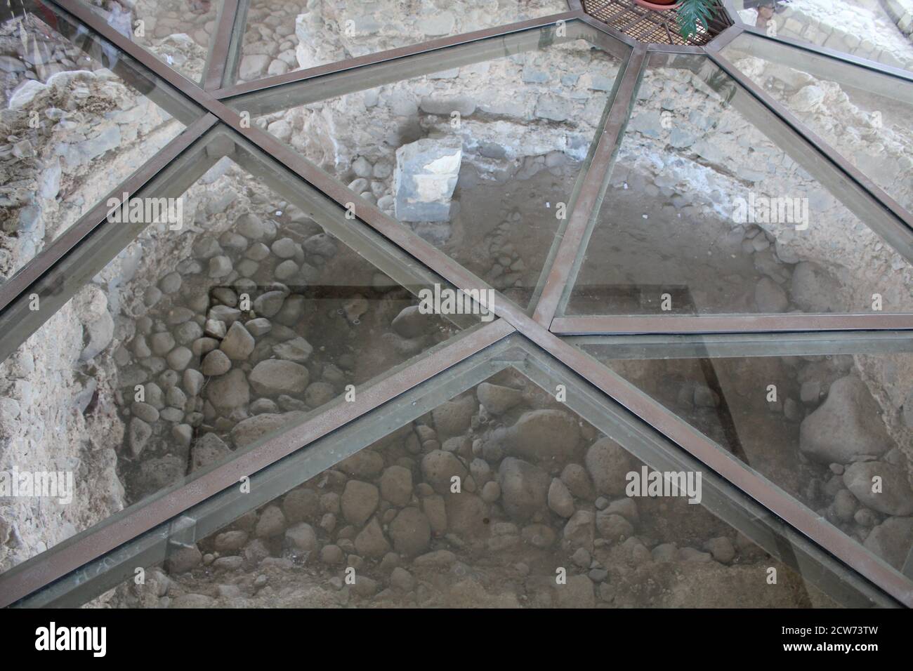View over the site of St Peters House from inside the Franciscan Church ...