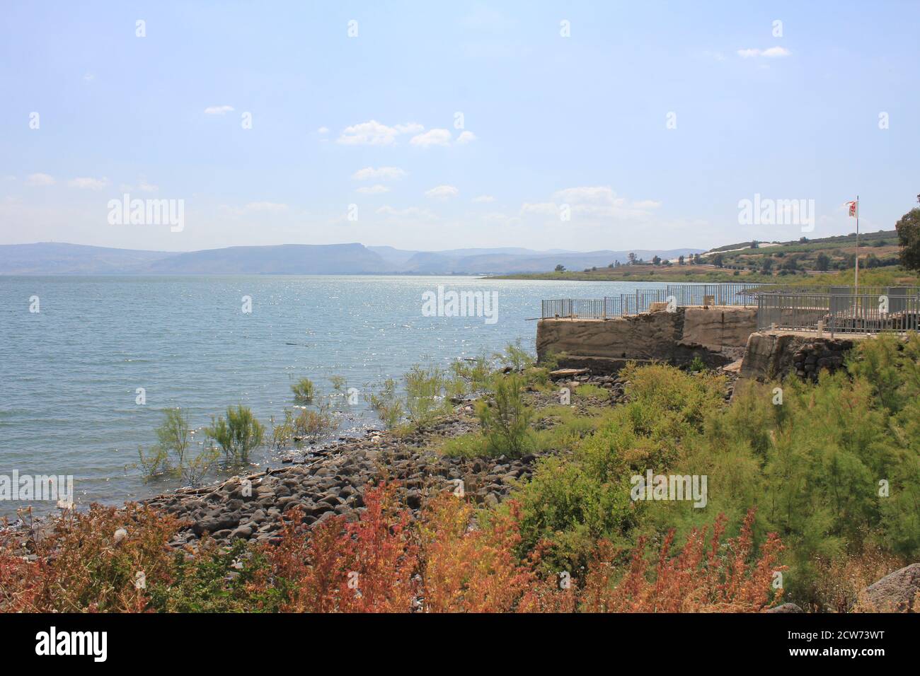 Views across the West Coast of the Sea of Galilee from the ancient ...