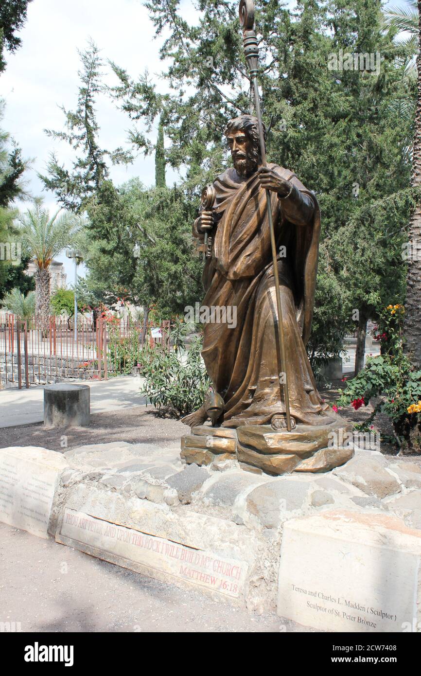 Bronze of St Peter the Apostle at the ancient Roman Garrison City of ...