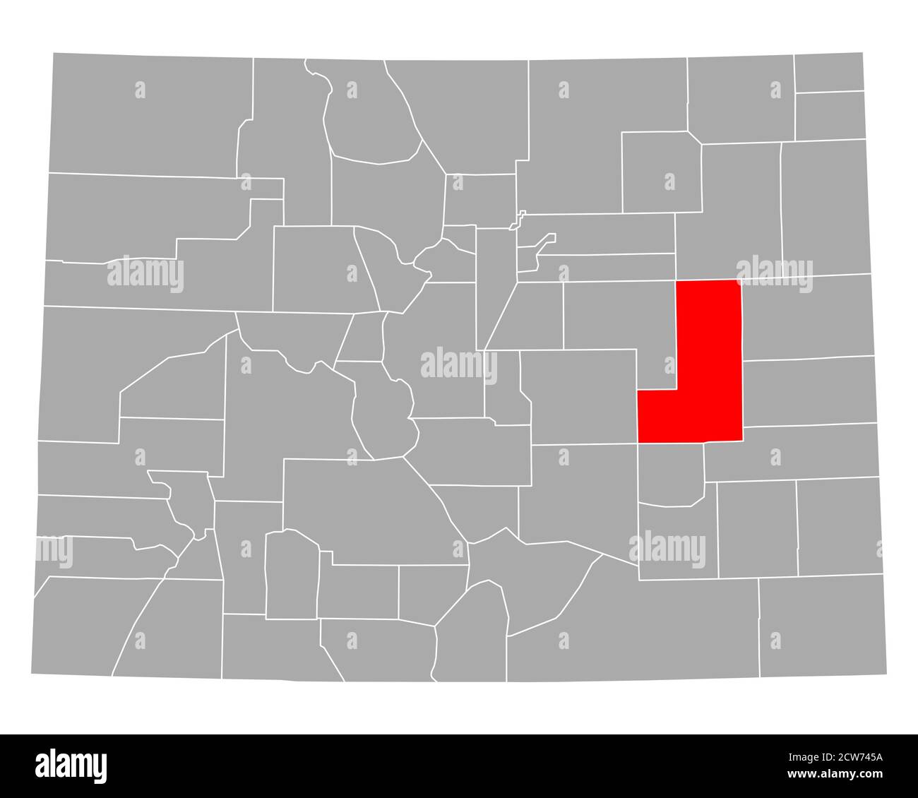 Map of Lincoln in Colorado Stock Photo - Alamy