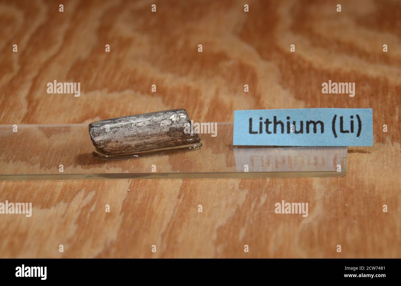 Samples of the periodic element No 3 Lithium (Li). The alkali metals ...
