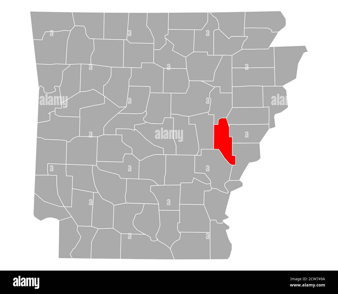 Map of Monroe in Arkansas Stock Photo - Alamy