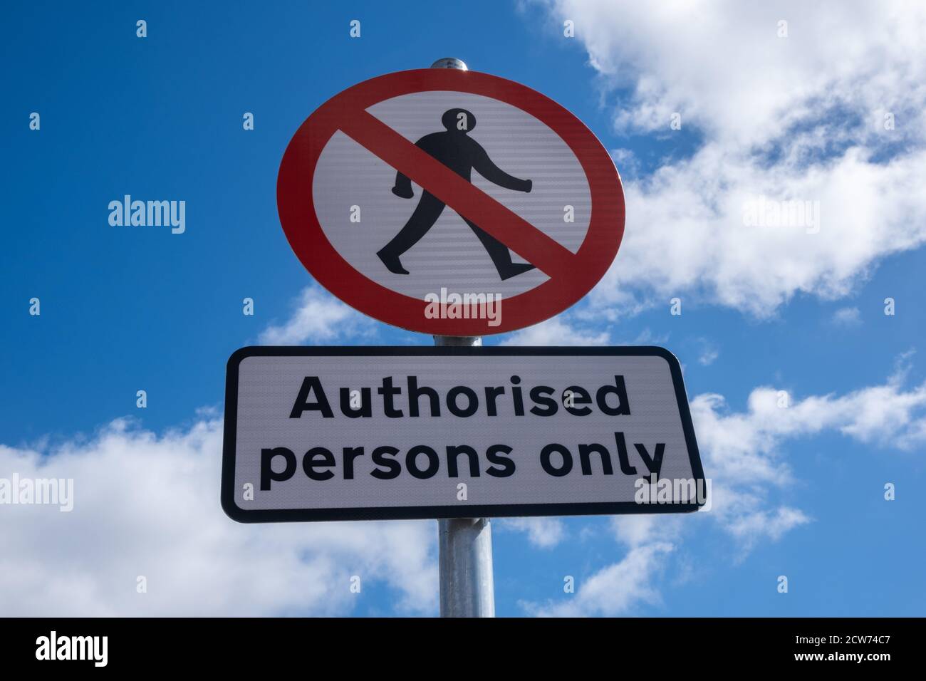Authorised persons only sign at entrance to train station in Bolton ...