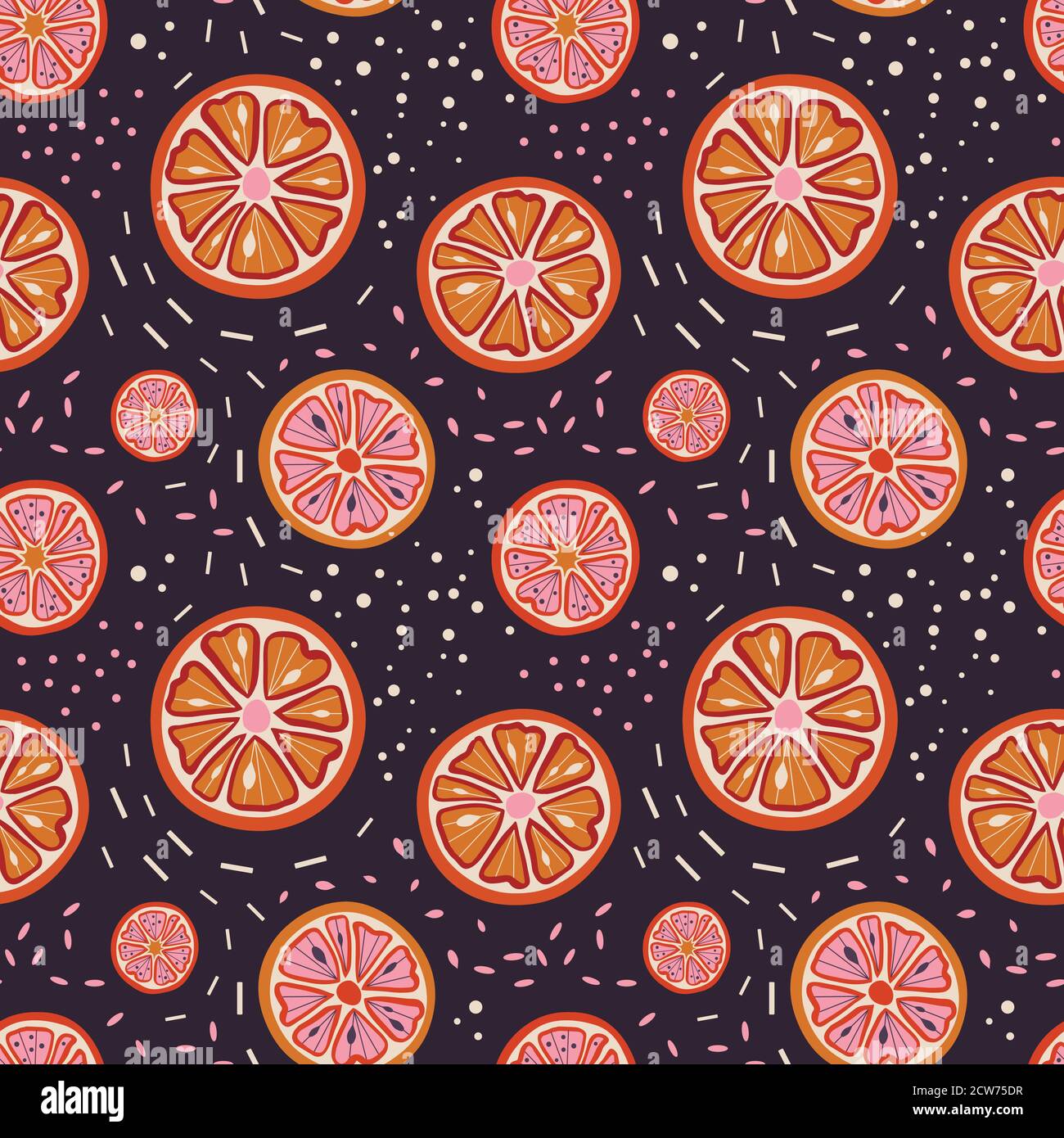 Citrus Fruit Slices Pattern Stock Vector Image & Art - Alamy
