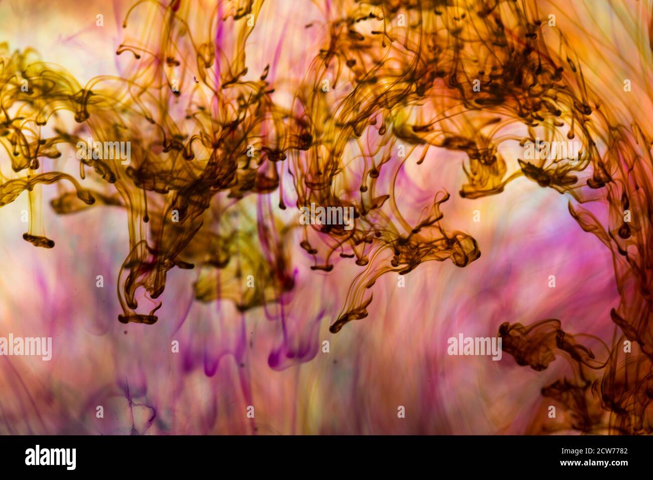 Acrylic colors and ink in water. Abstract background Stock Photo - Alamy