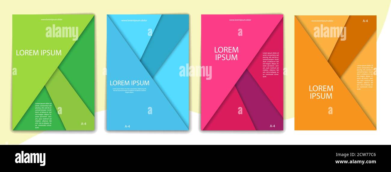 set of color-editable abstract backgrounds for book covers, brochures ...