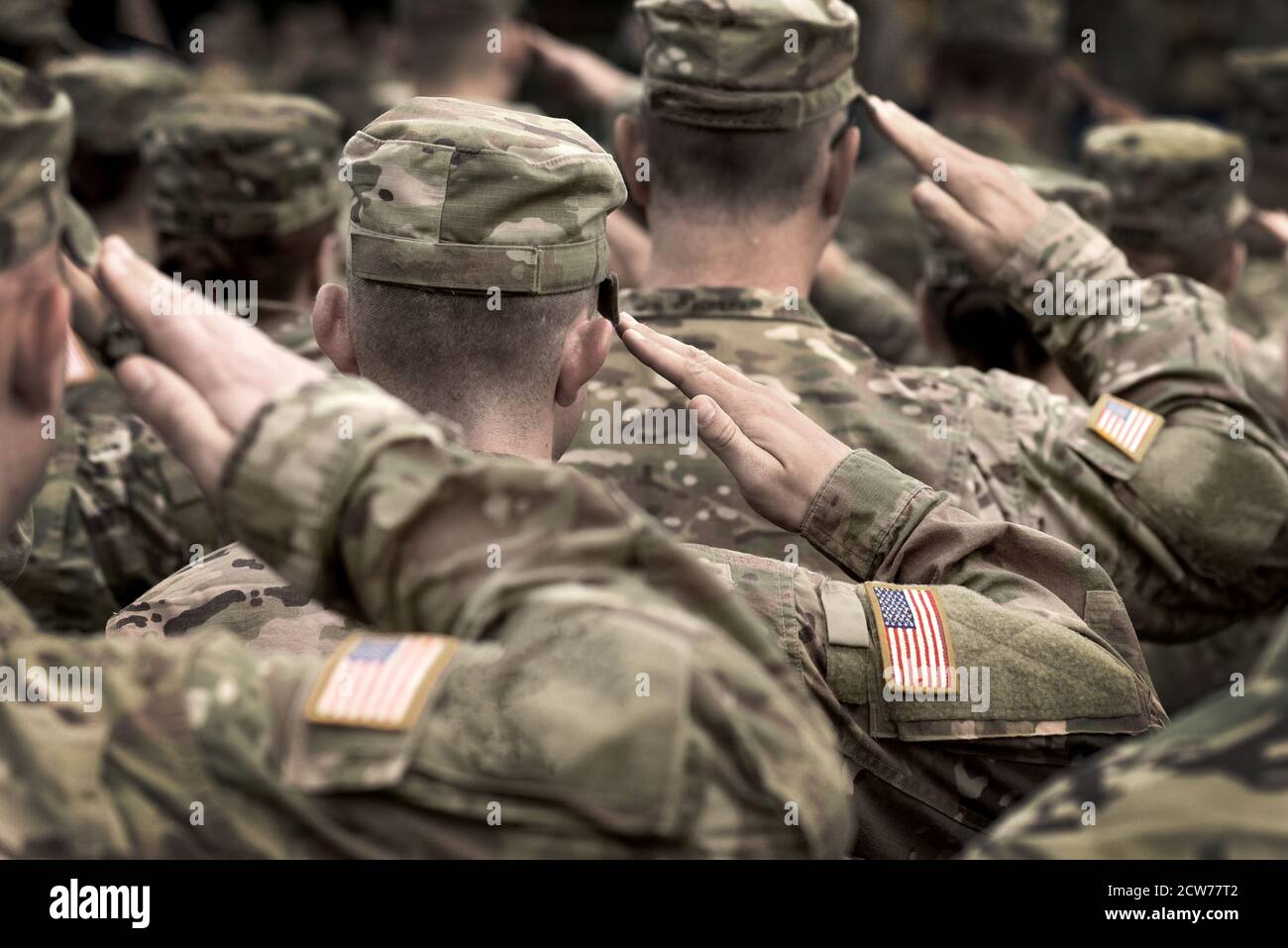 Soldier saluting usa state hi-res stock photography and images - Alamy