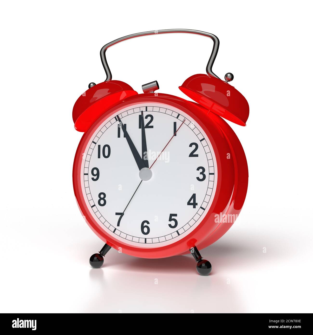 Abstract alarm clock on white background. 3D rendering Stock Photo - Alamy