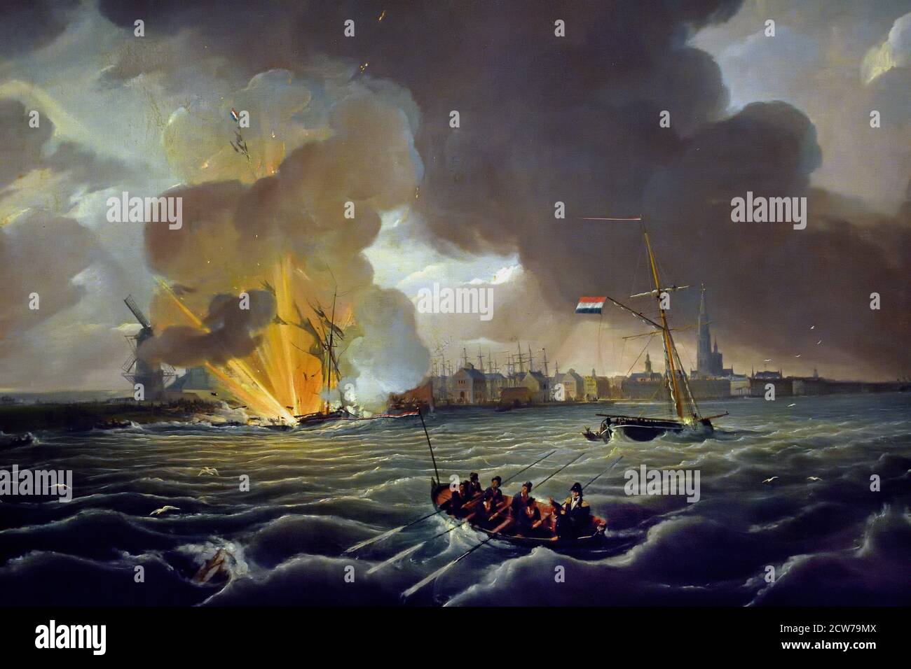 The explosion off Antwerp of gunboat No. 2 under the command of Jan van ...