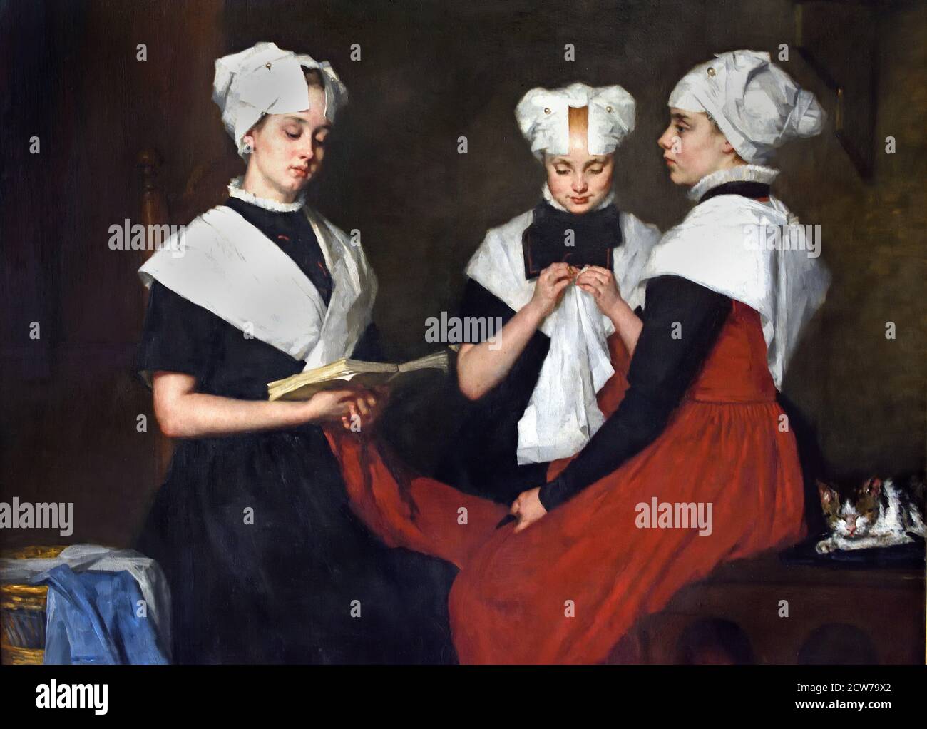 Three Orphan Girls in Amsterdam, 1885, by Therese Schwartze 1851-1918 ...