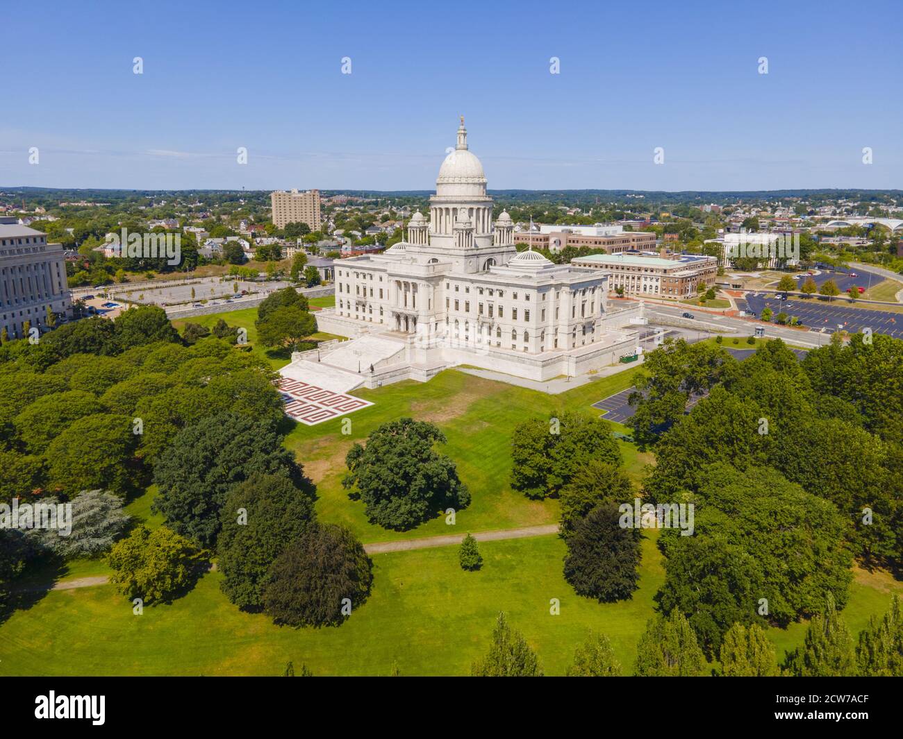 Rhode Island State House with Neoclassical style in downtown Providence ...