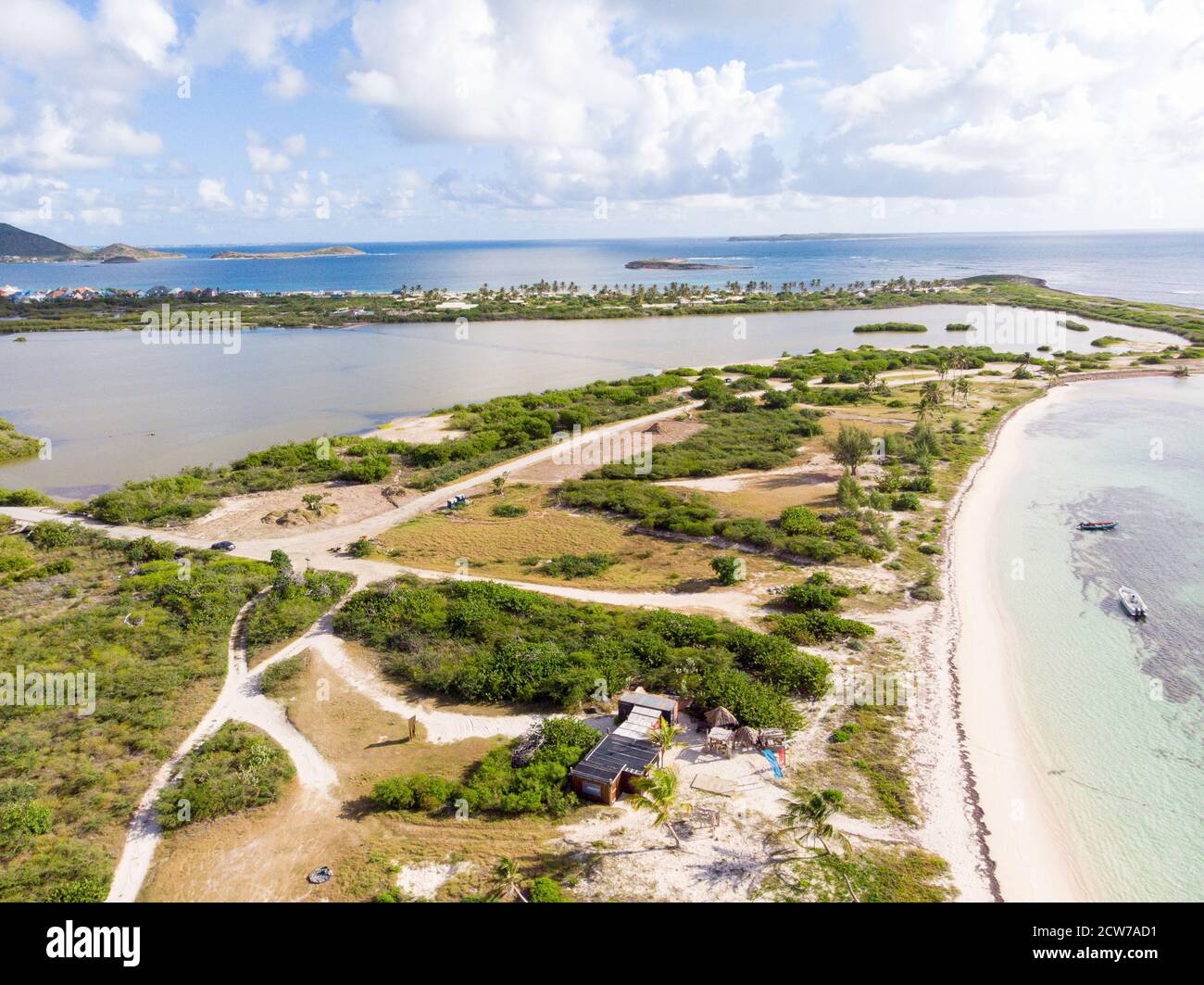 Caribbean st martin aerial view hi-res stock photography and images - Alamy