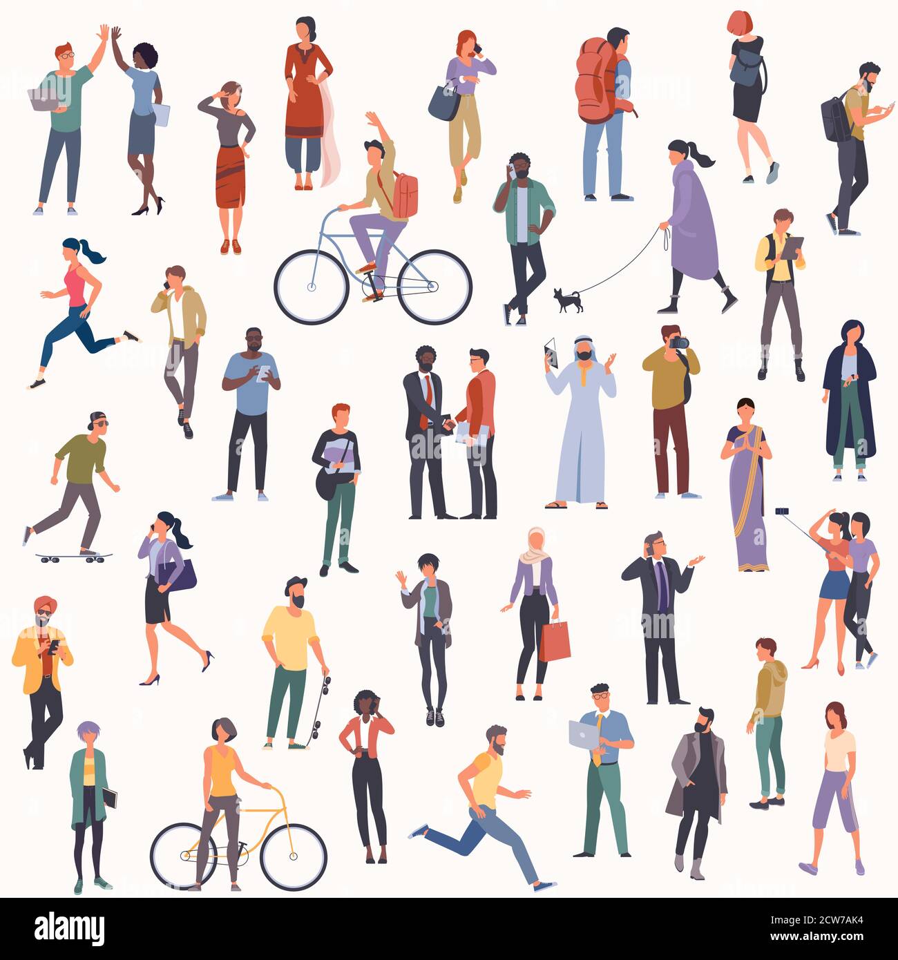 Cartoon People Crowd High Resolution Stock Photography and Images - Alamy