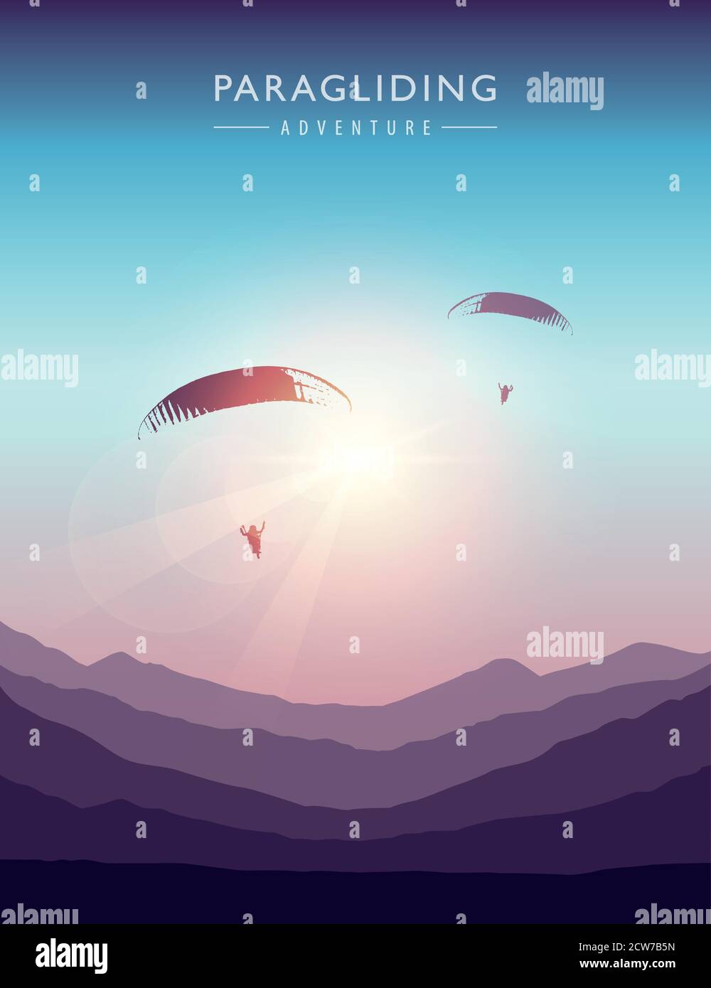 Sky paragliders Stock Vector Images - Alamy
