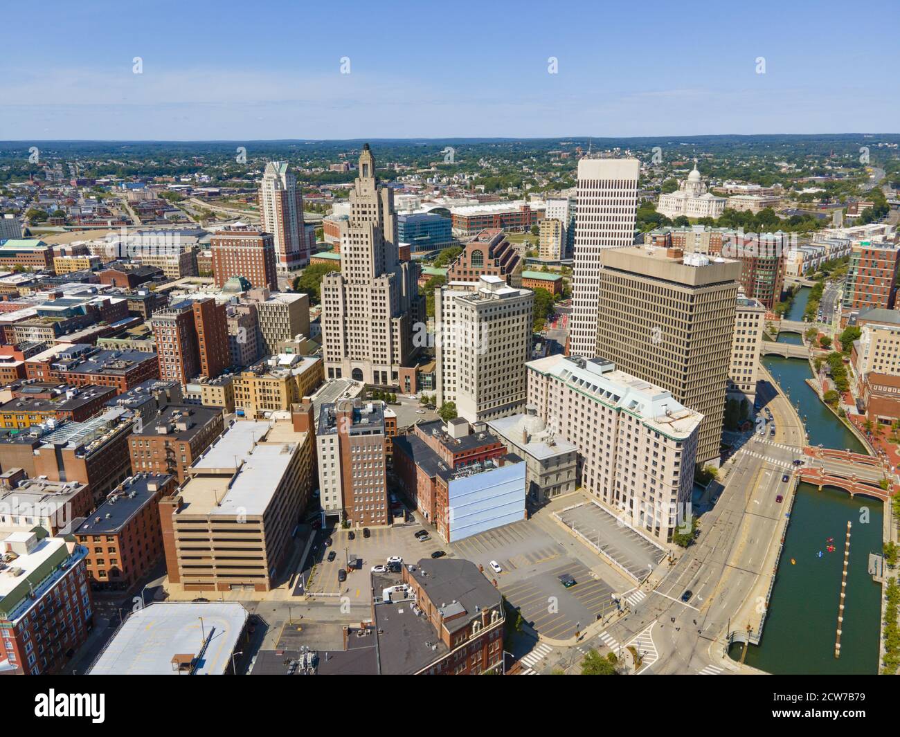 Aerial View Of Downtown Providence High Resolution Stock Photography ...