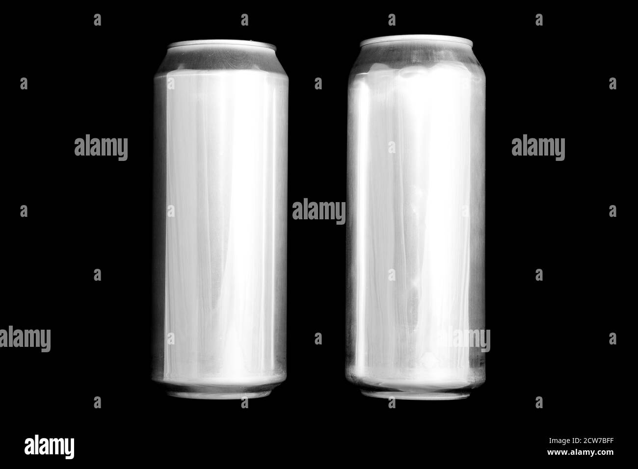 Roman numeral 2. Made of aluminum cans on a black background Isolated ...