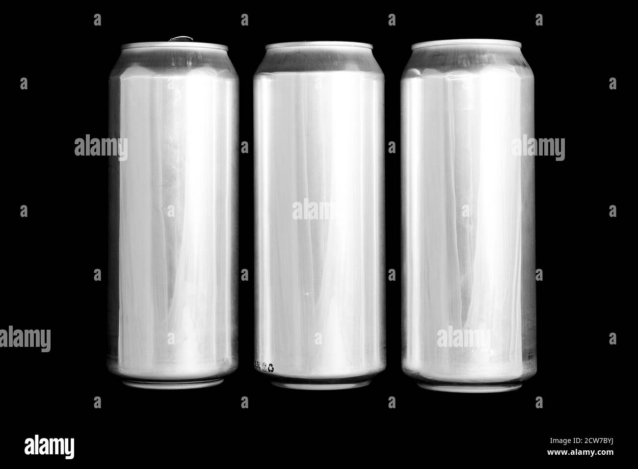 Roman numeral 3. Made of aluminum cans on a black background Isolated ...