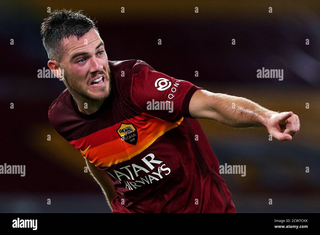 Jordan Veretout of Roma celebrates after scoring 2-1 goal during the ...