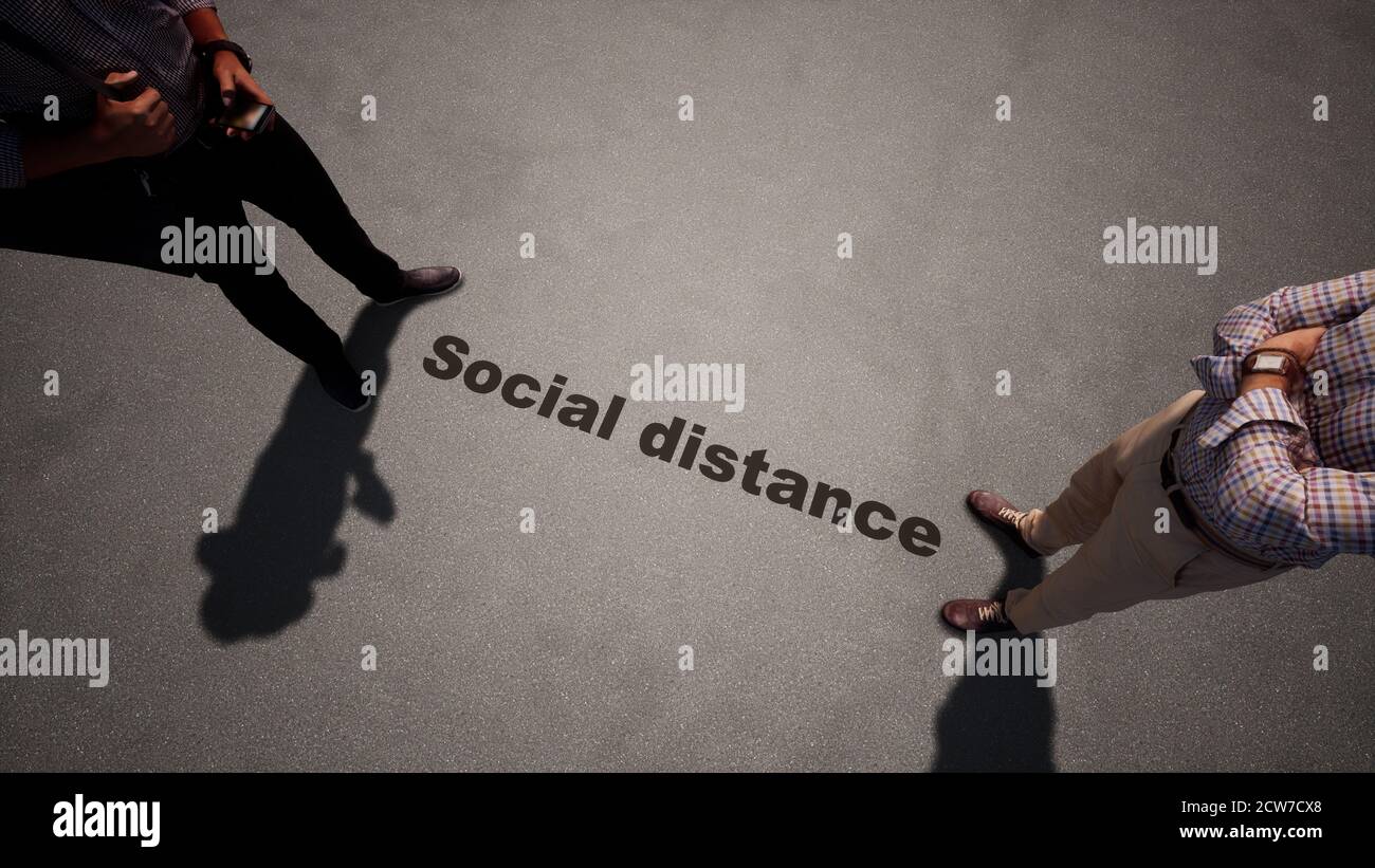 Concept or conceptual 3d illustration of two men meeting following ...