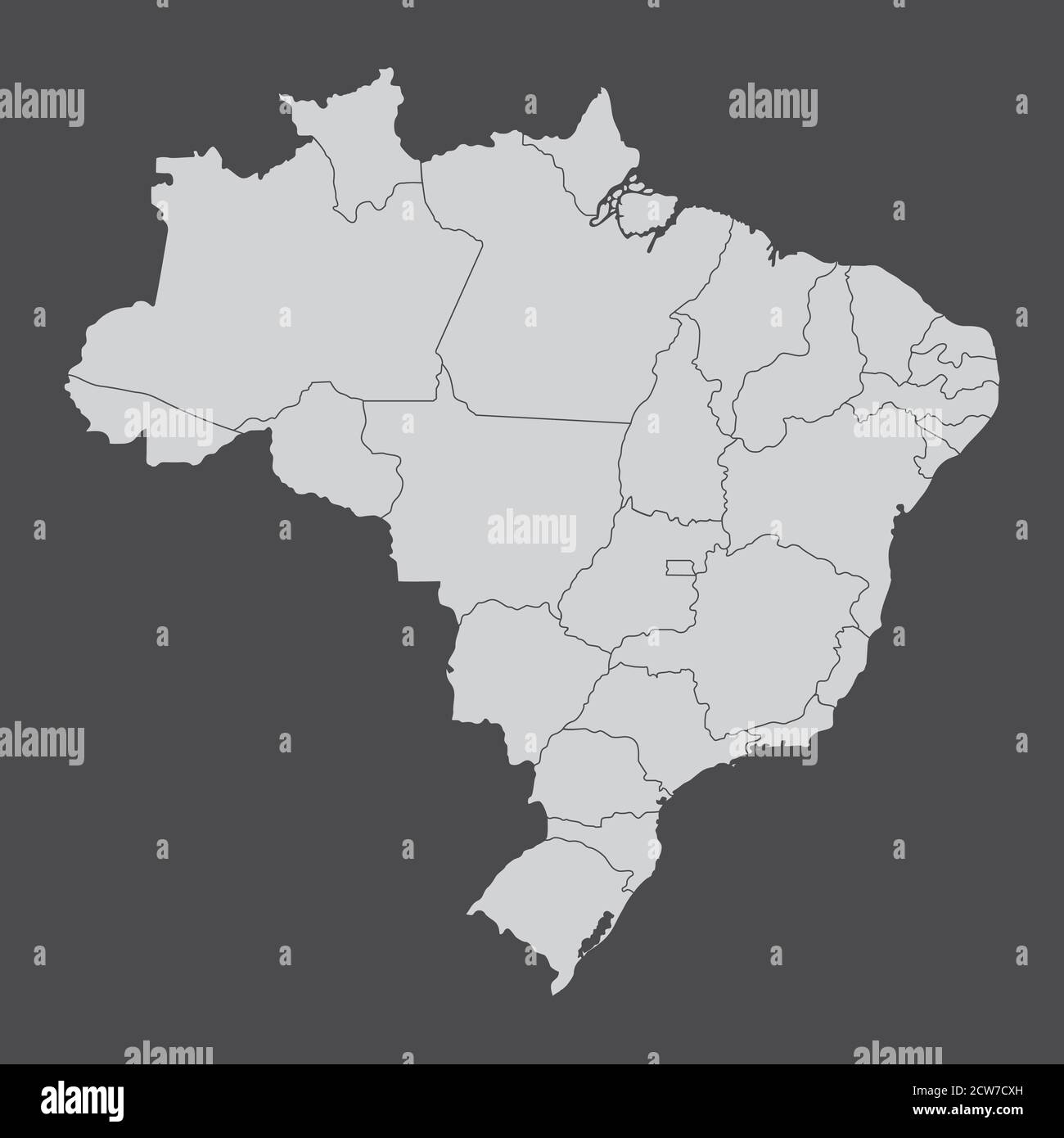 Brazil States map Stock Vector Image & Art - Alamy