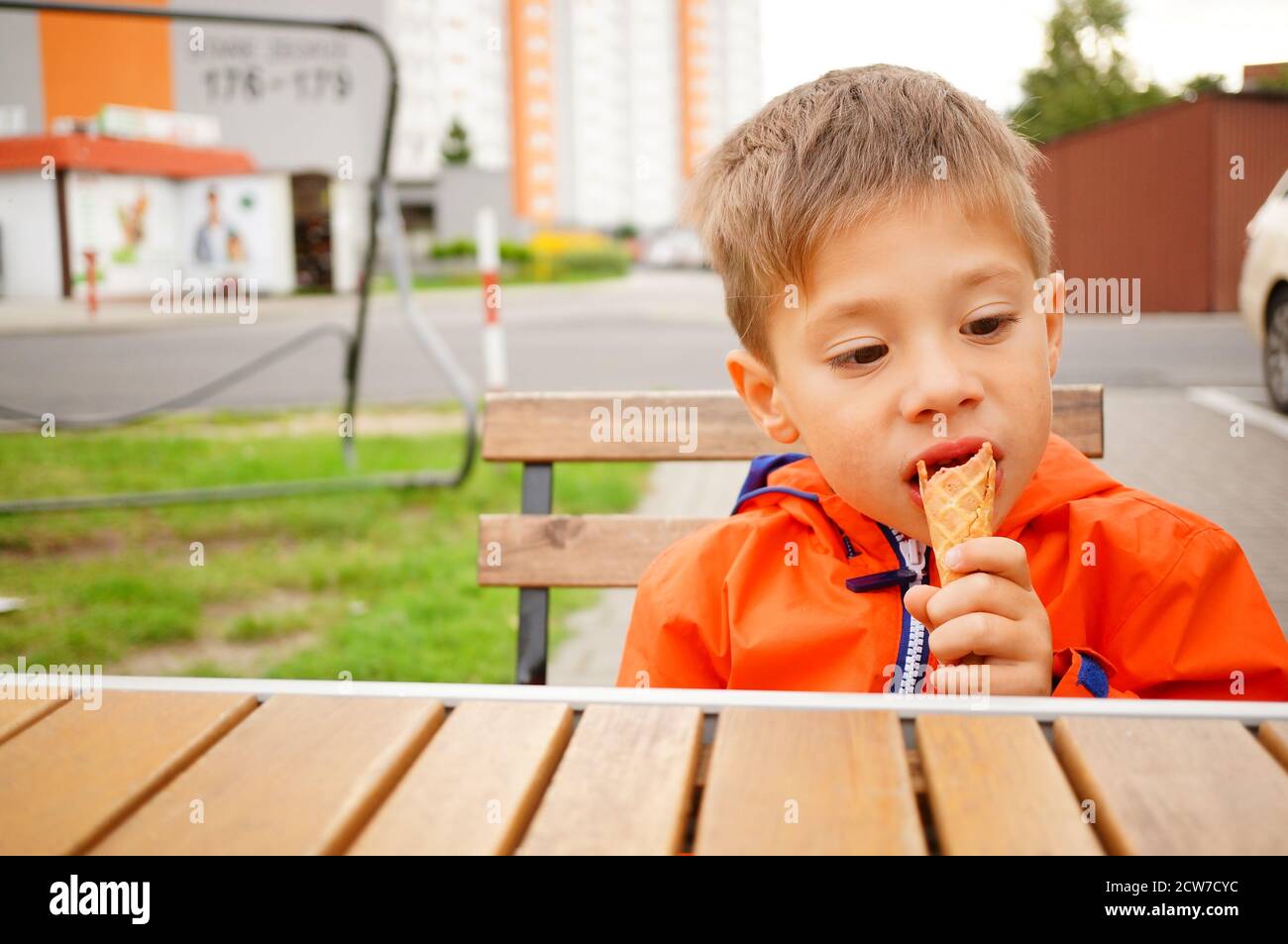 Polish boy eating hi-res stock photography and images - Alamy