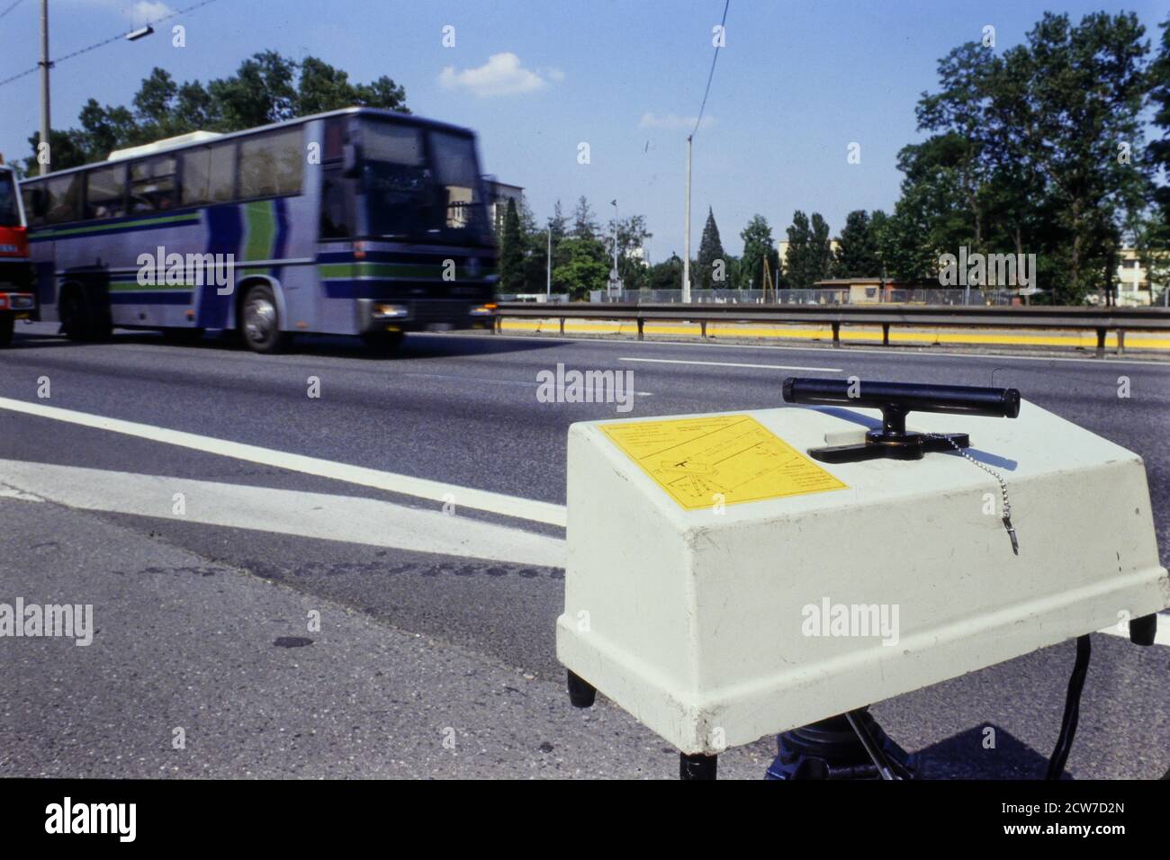 Radar control on a french motorway, France Stock Photo - Alamy