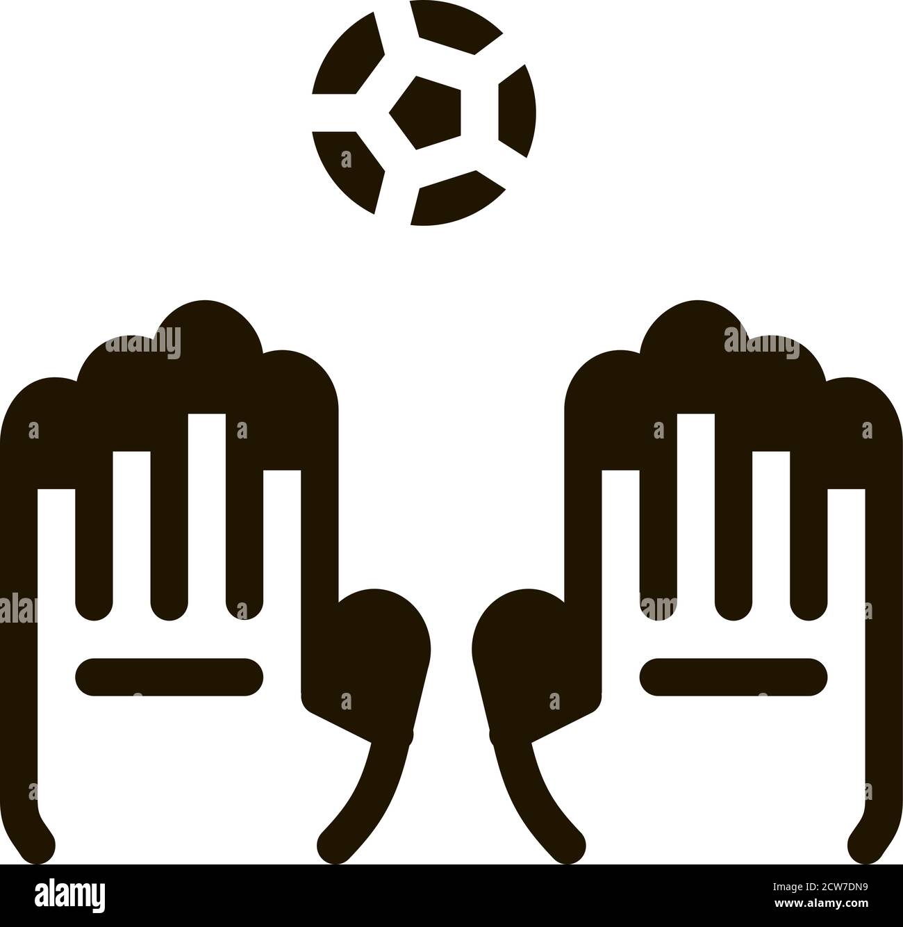 Goalkeeper Catches Ball Icon Illustration Stock Vector Image & Art - Alamy