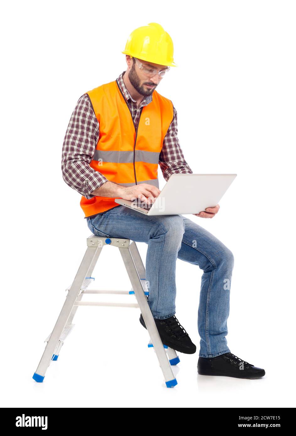 Sitting technology working industry Cut Out Stock Images & Pictures - Alamy