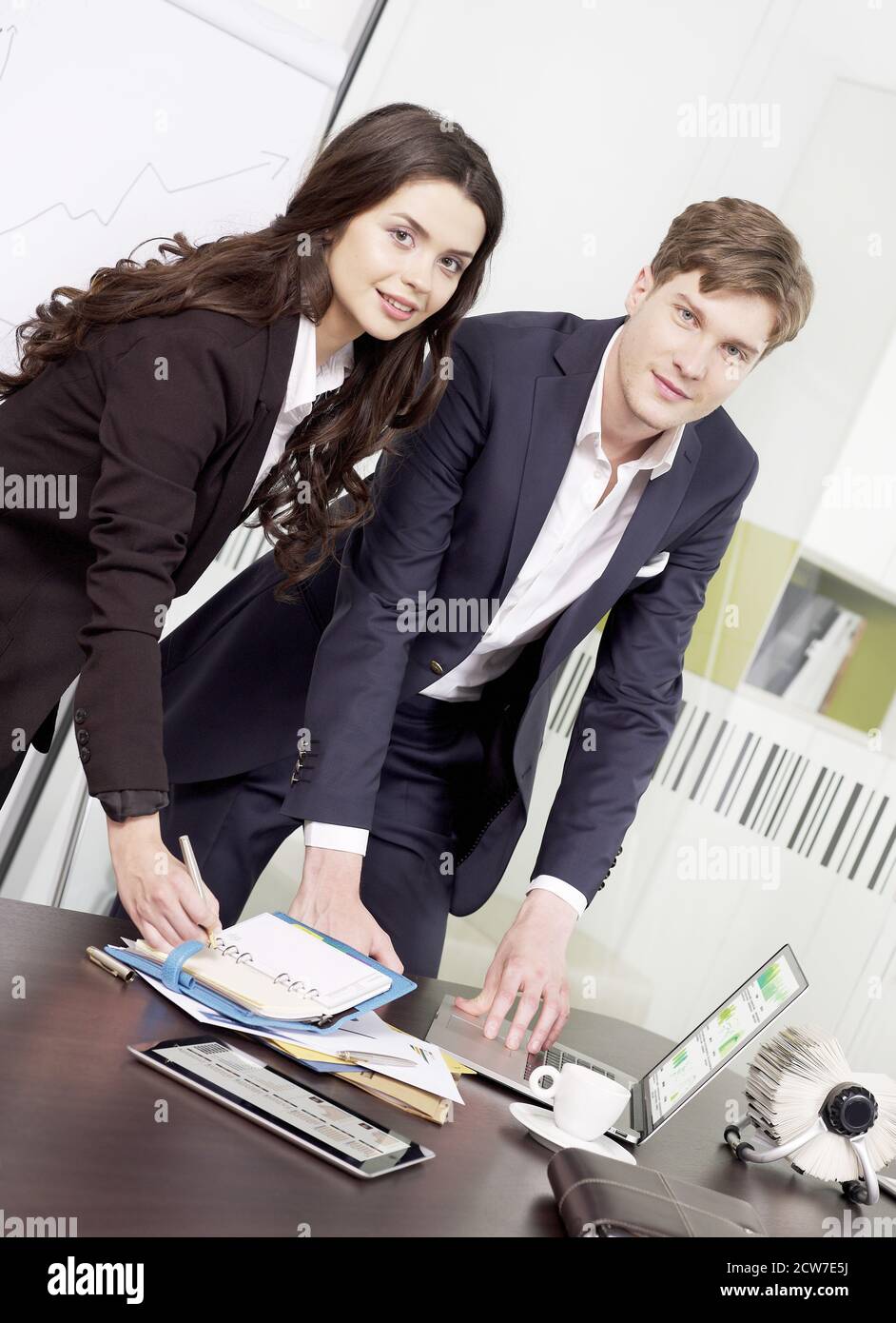 Co-workers at office Stock Photo - Alamy