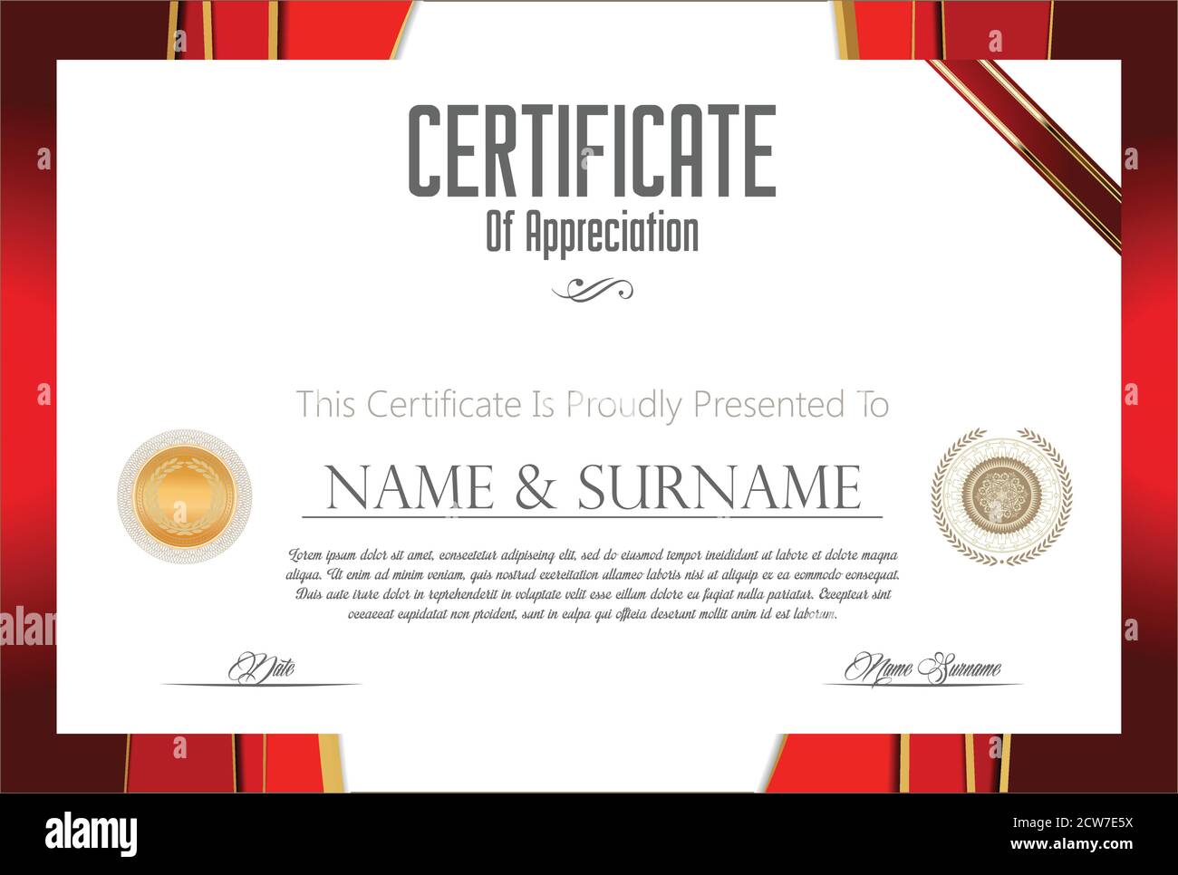 certificate or diploma retro vintage design Stock Vector Image & Art - Alamy