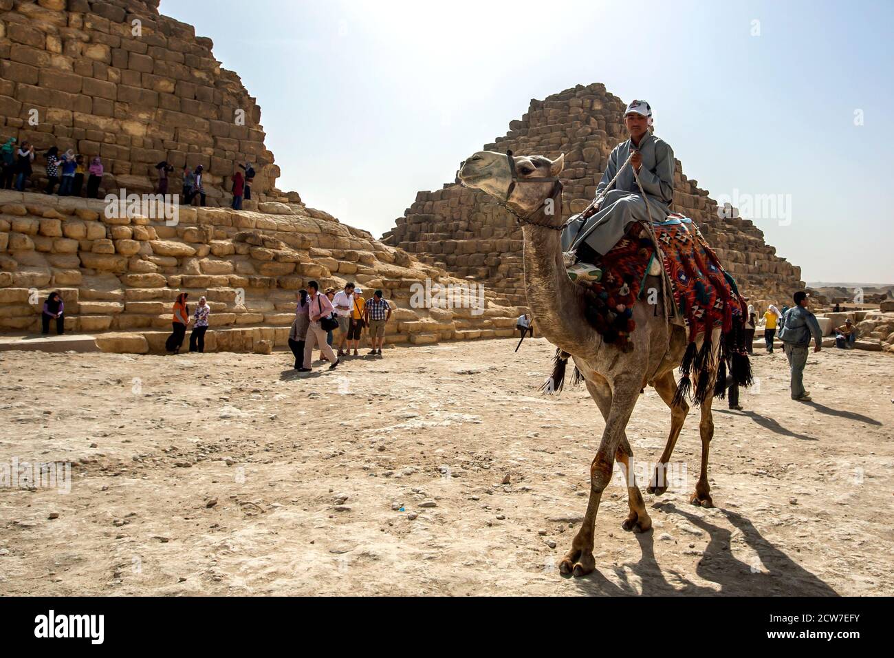 Riding camel at pyramids of giza cairo hi-res stock photography and ...