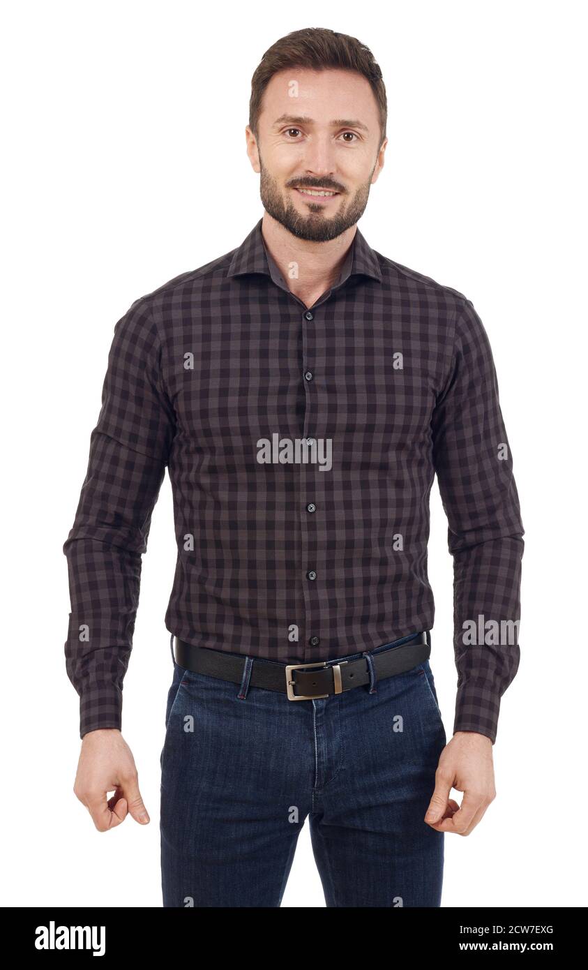 Casual man looking at camera Stock Photo - Alamy