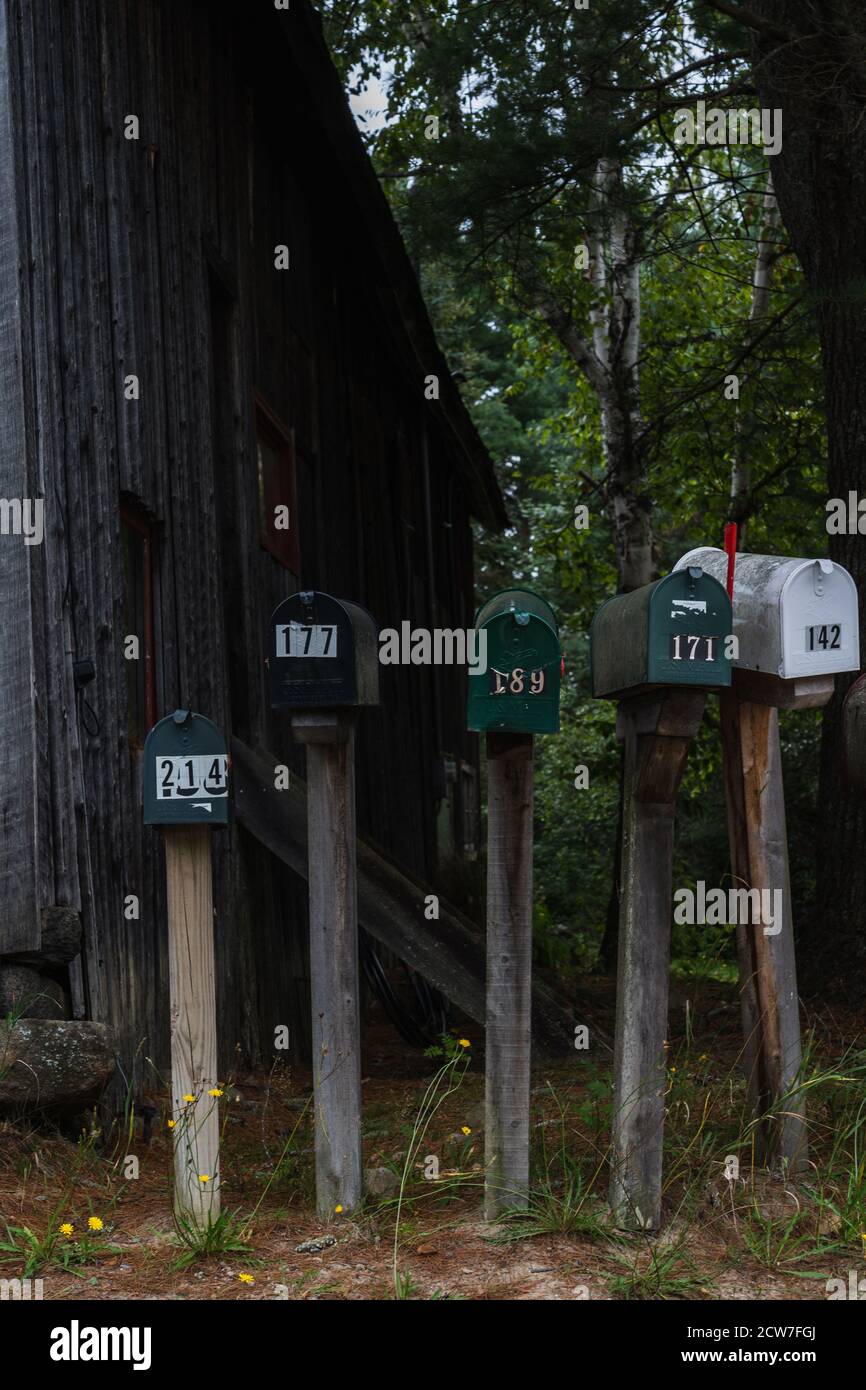 Rural mailboxes on country road hi-res stock photography and images - Alamy