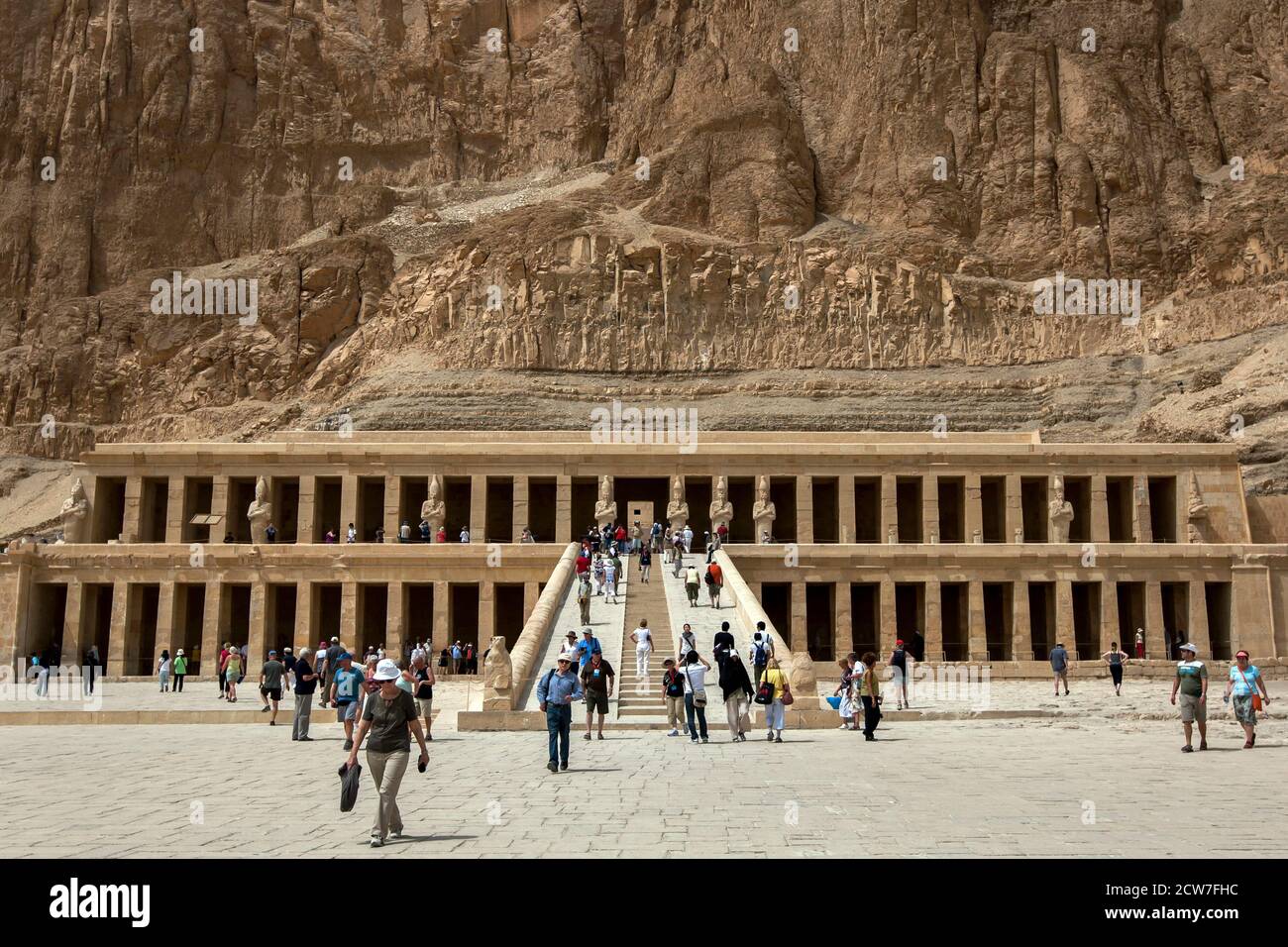 The magnificent Temple of Hatshepsut at Deir al-Bahri near Luxor in central Egypt. The temple ...