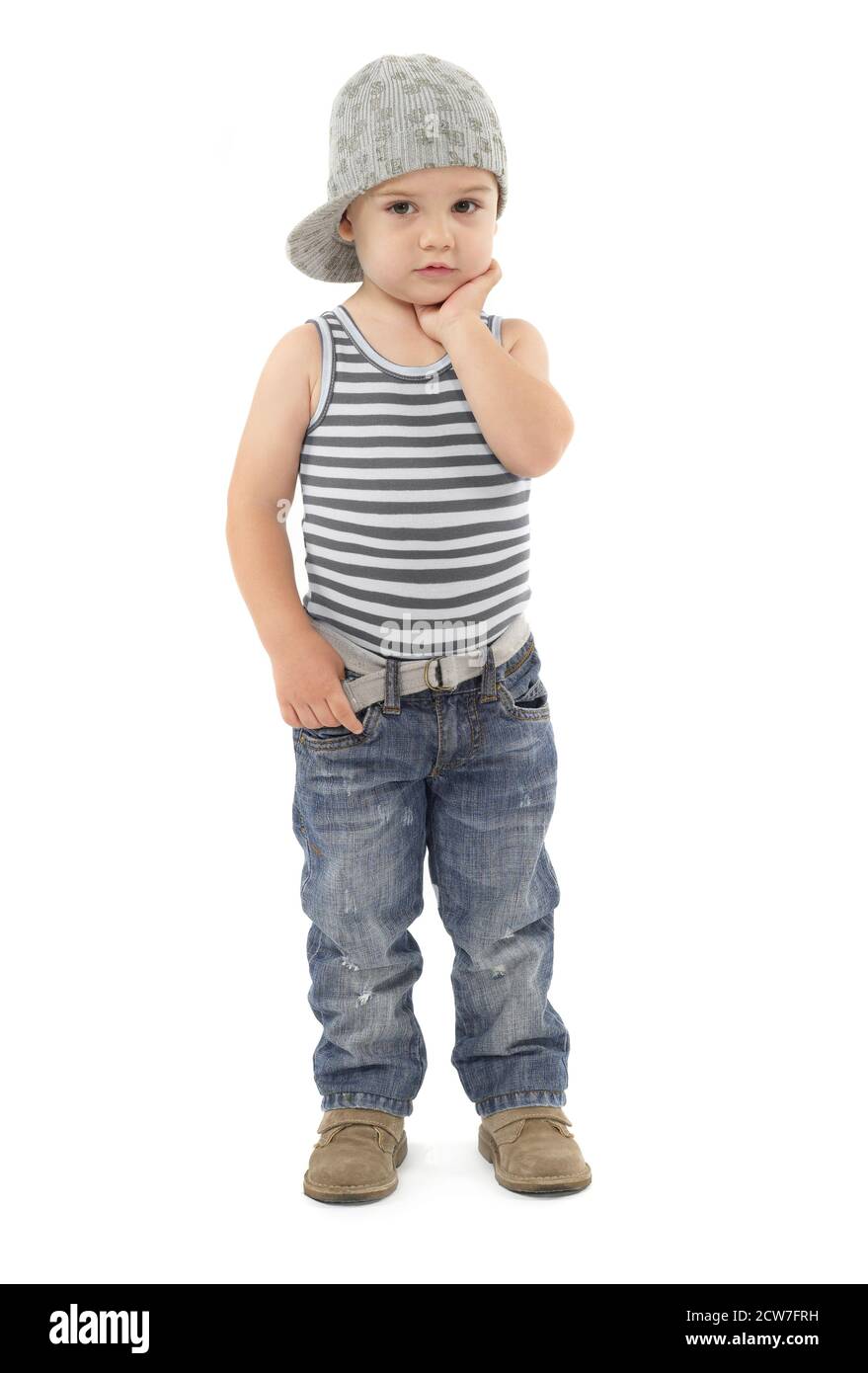 Child isolated on white Stock Photo - Alamy