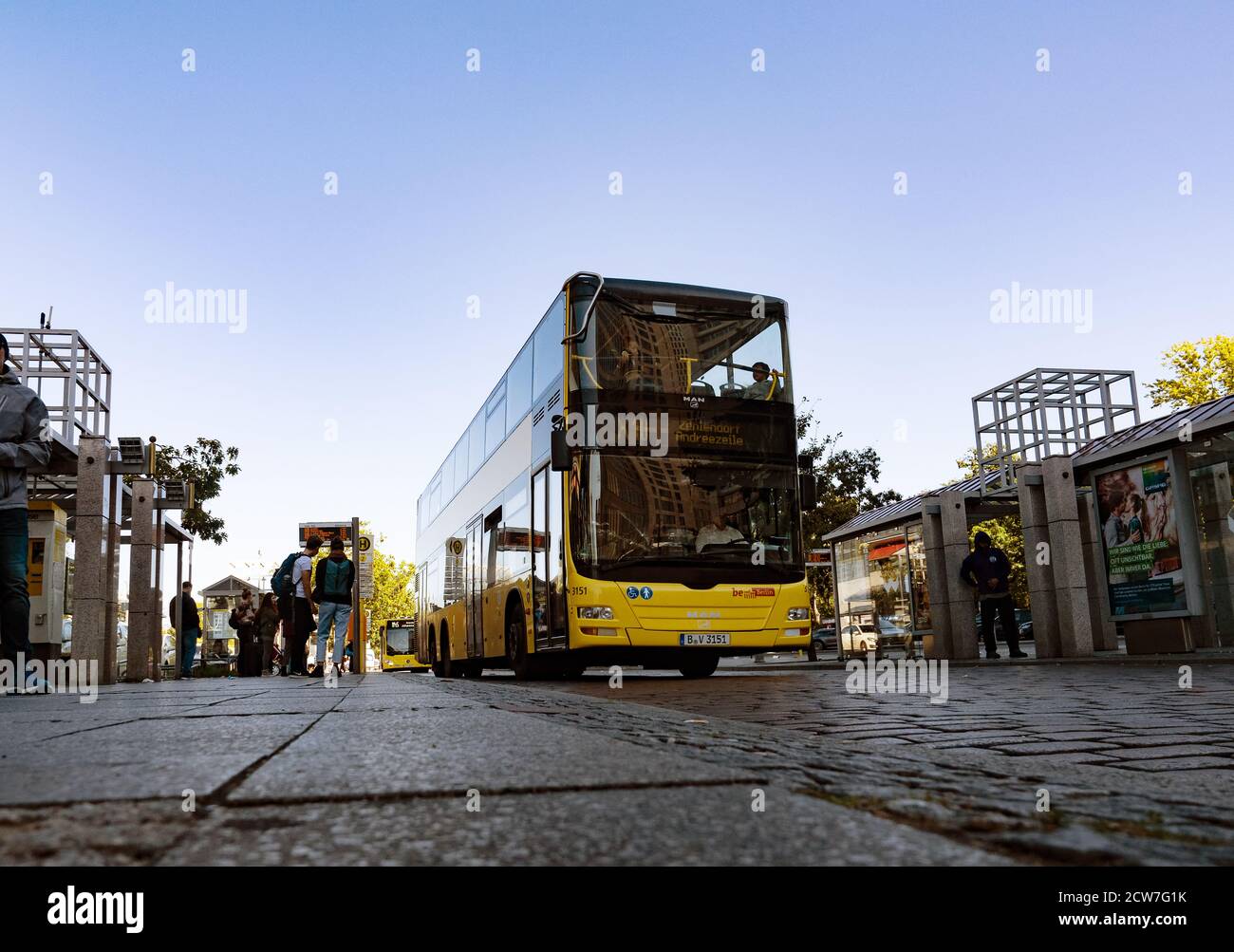 Berlin, Germany. 28th Sep, 2020. A bus of the Berliner Verkehrsbetriebe ...