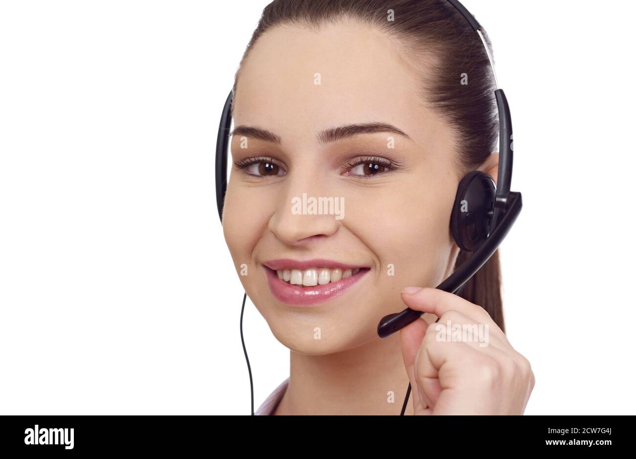 Female it support officer isolated Stock Photo - Alamy