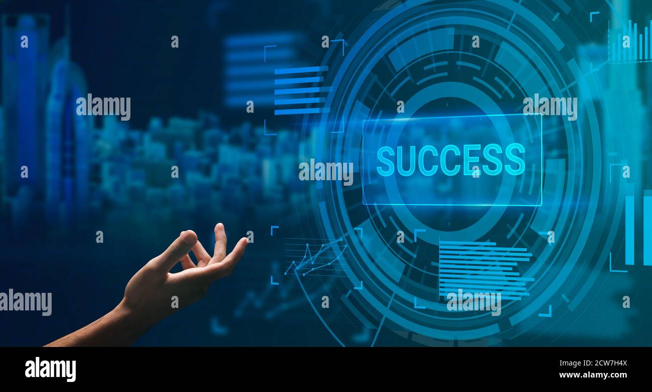 Person reaching out to virtual panel screen with hand Stock Photo - Alamy