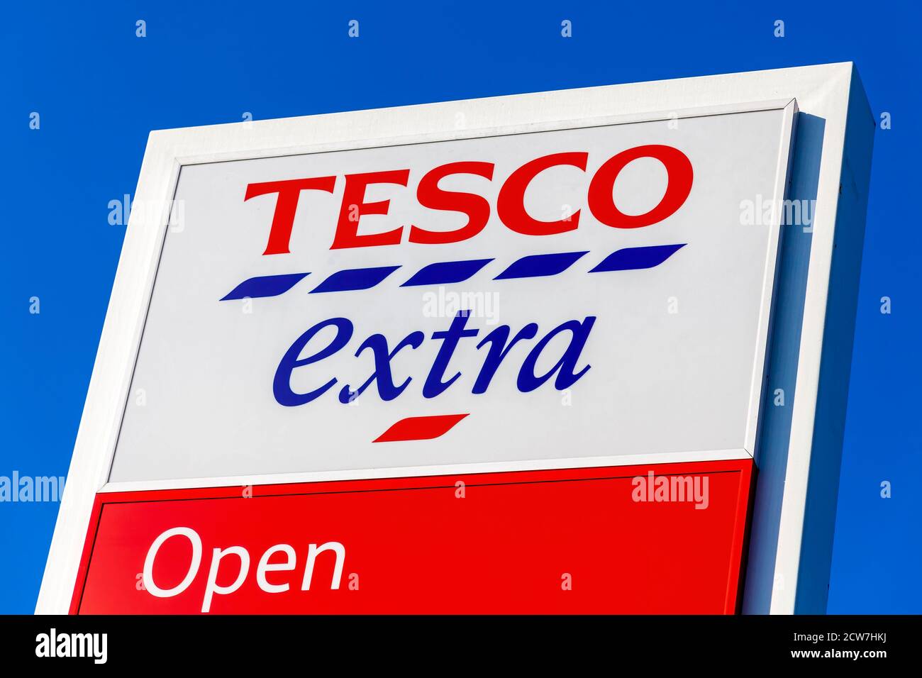 London, UK, November 19, 2011 : Tesco Extra supermarket logo ...