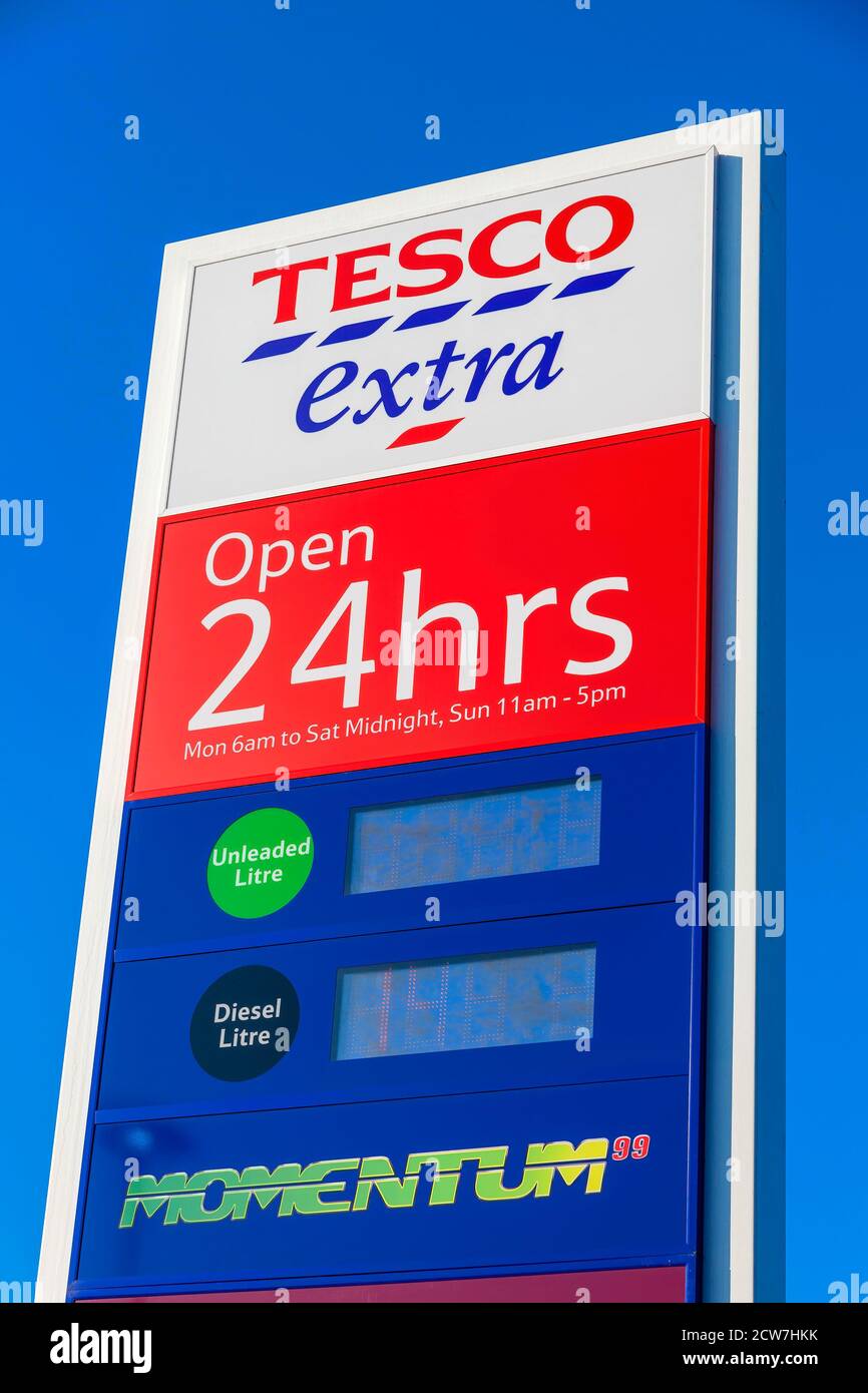 London, UK, November 19, 2011 : Tesco logo advertising sign at its ...