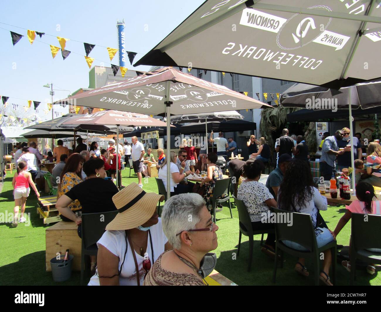 Windhoek. 26th Sep, 2020. Visitors throng a market aiming to support ...
