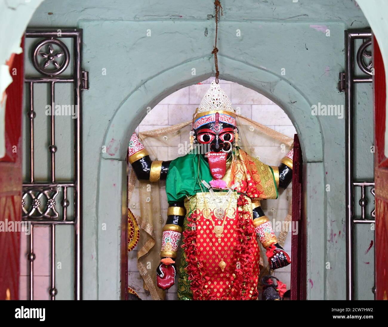 Kolkata, India. 26th Sep, 2020. Idol of Devi Ambika (Kaali) of Hindu at ...