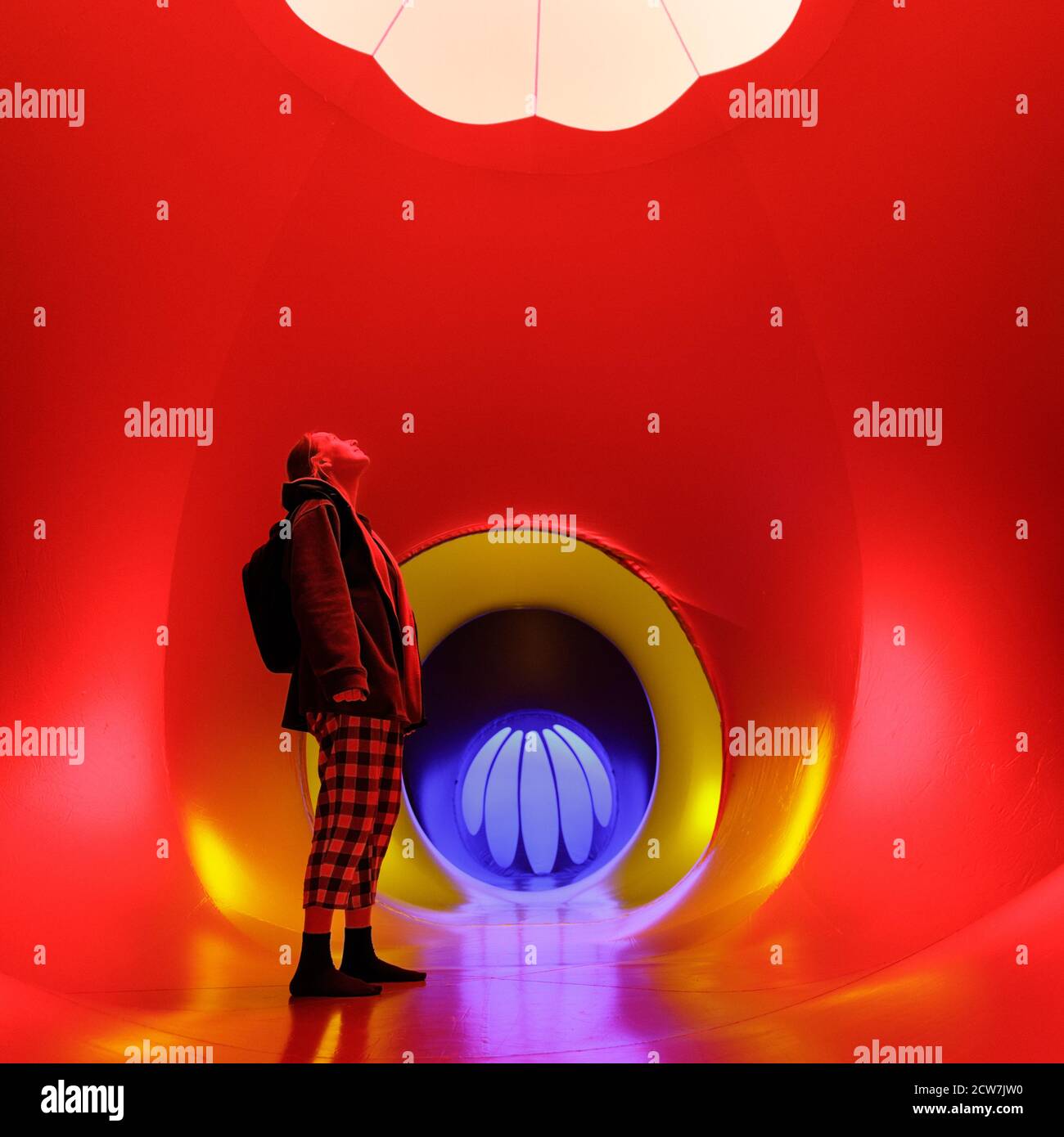 People enjoy the Daedalum Luminarium immersive light installation by ...