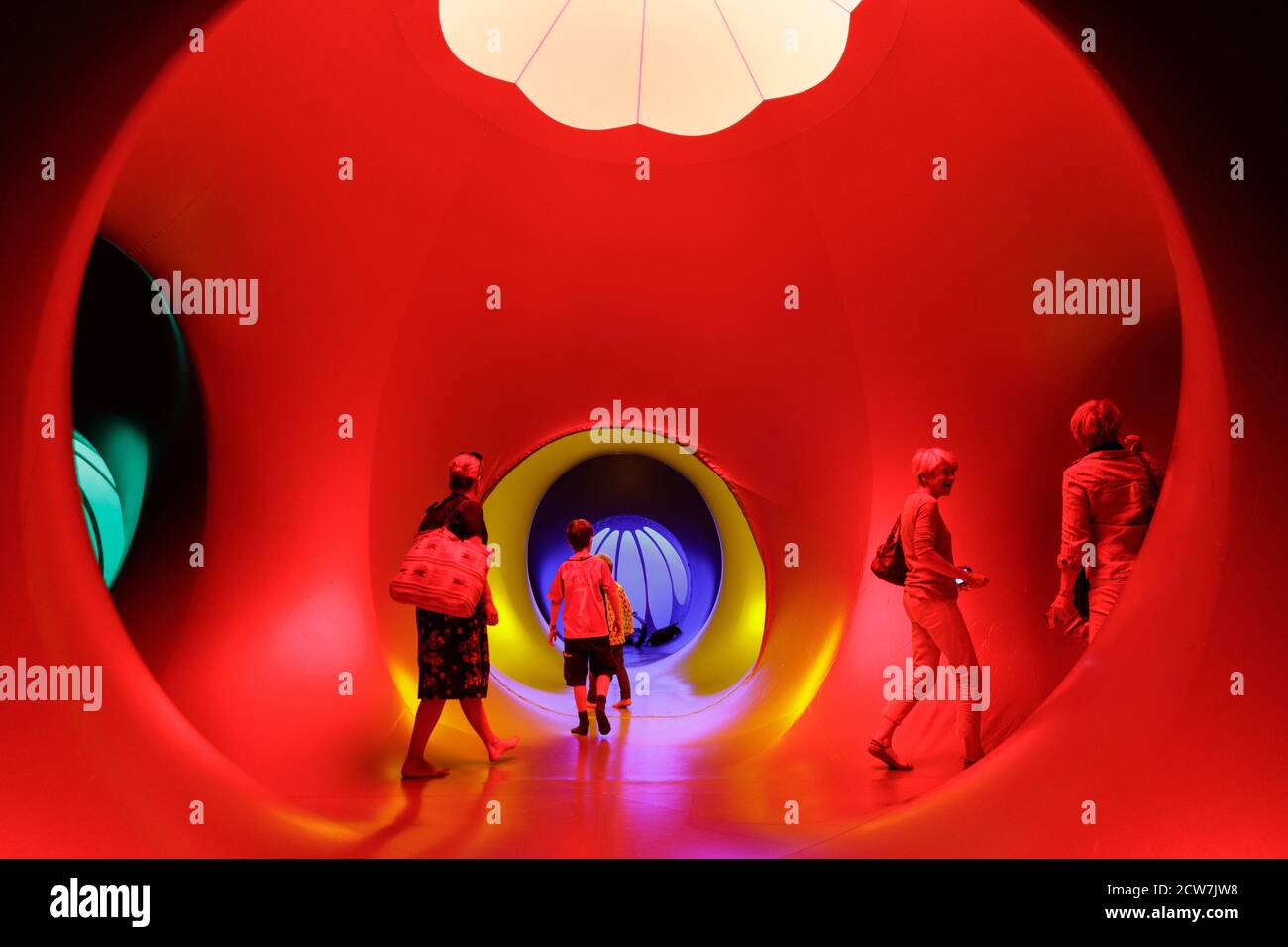 People enjoy the Daedalum Luminarium immersive light installation by ...
