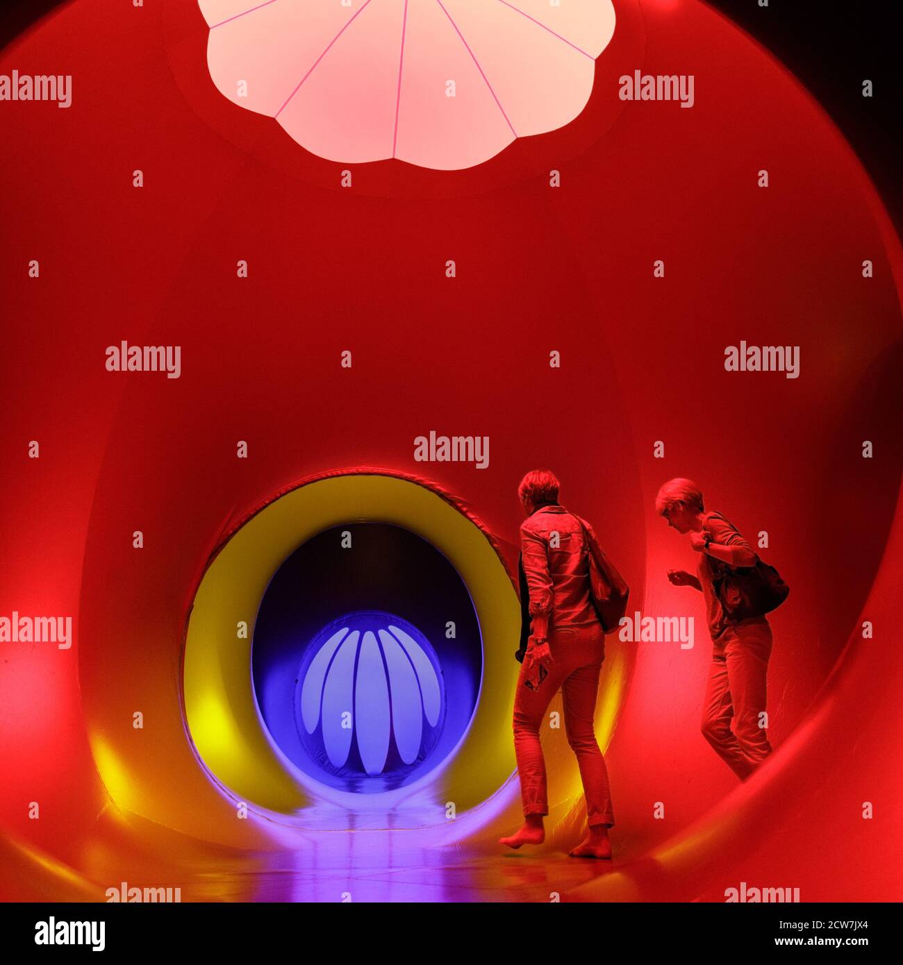 People enjoy the Daedalum Luminarium immersive light installation by ...