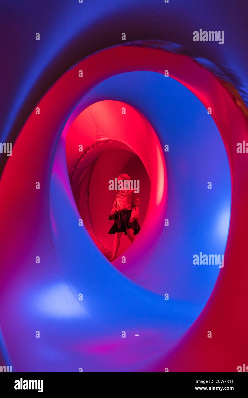 People enjoy the Daedalum Luminarium immersive light installation by ...