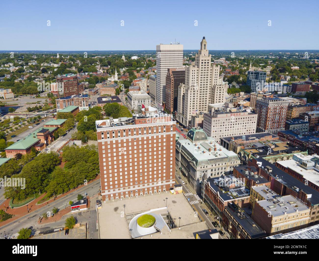 Providence modern city aerial view in downtown providence, Rhode Island ...