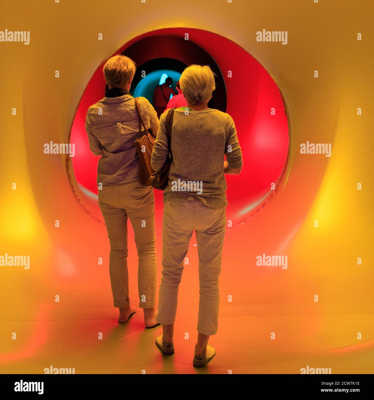 People enjoy the Daedalum Luminarium immersive light installation by ...