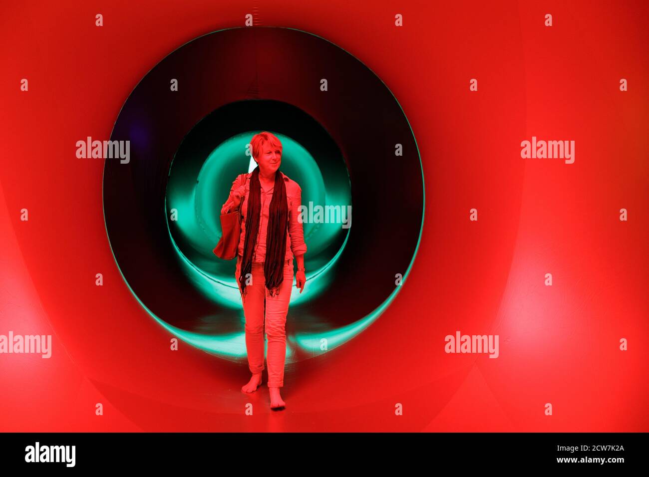 People enjoy the Daedalum Luminarium immersive light installation by ...